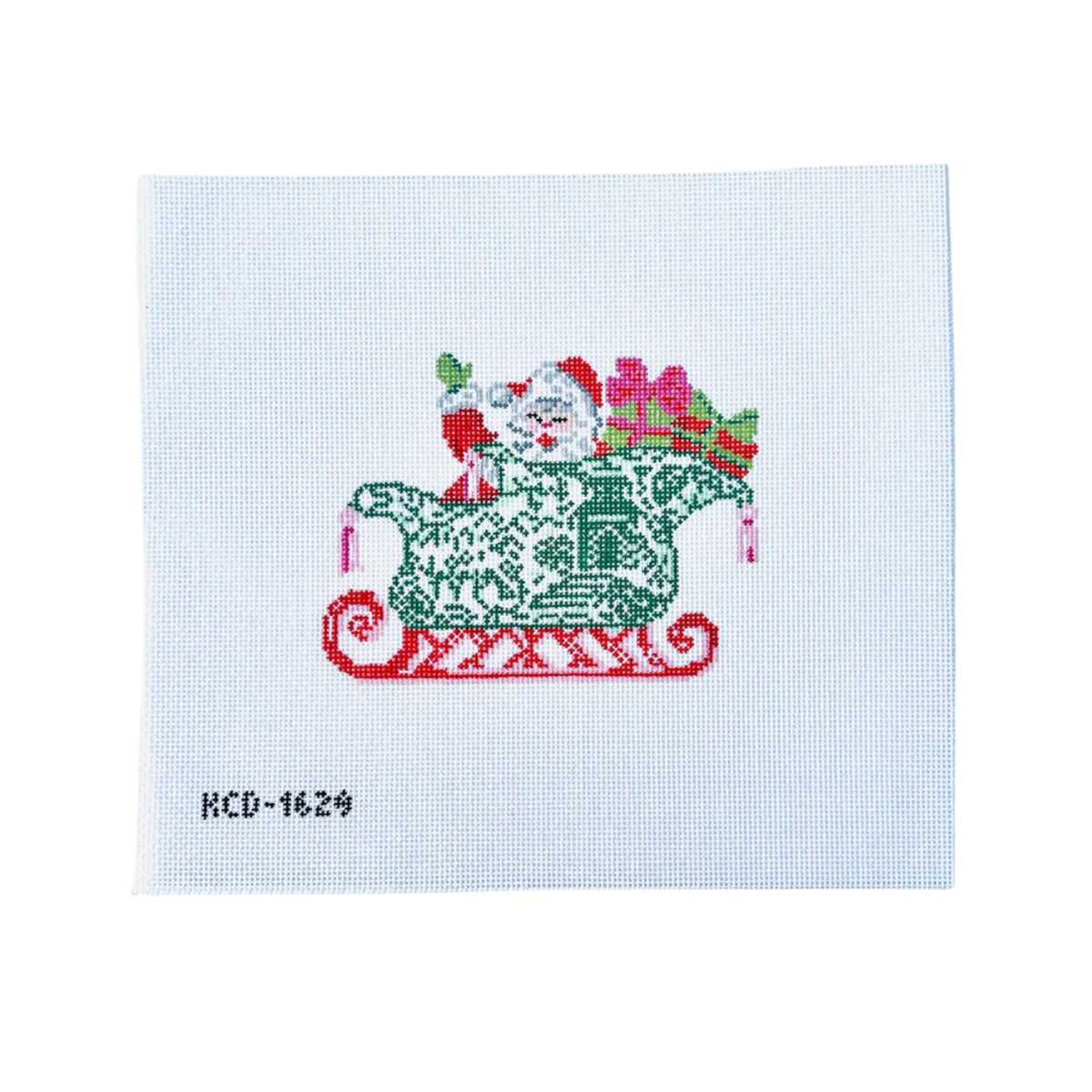 Chinois Sleigh with Santa Canvas – The Fancy Stitch